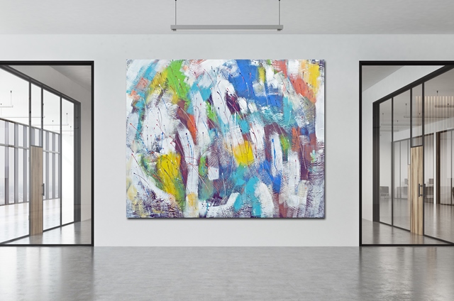 Abstrakte Gemälde mit Strukturen kaufen